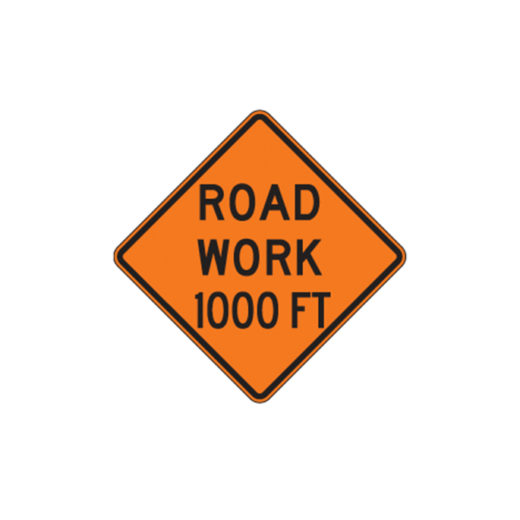 Road Work 1000 FT Sign W20-1 - Traffic Safety Supply Company