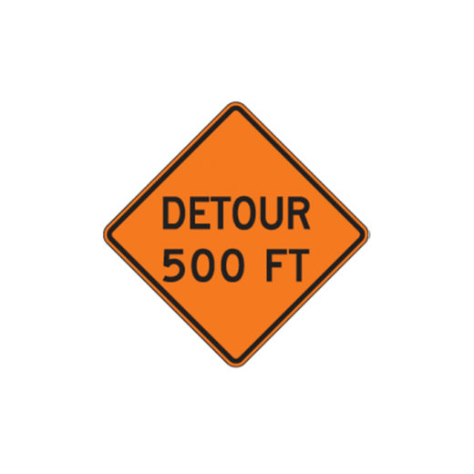 Detour 500 FT Sign W20-2 - Traffic Safety Supply Company