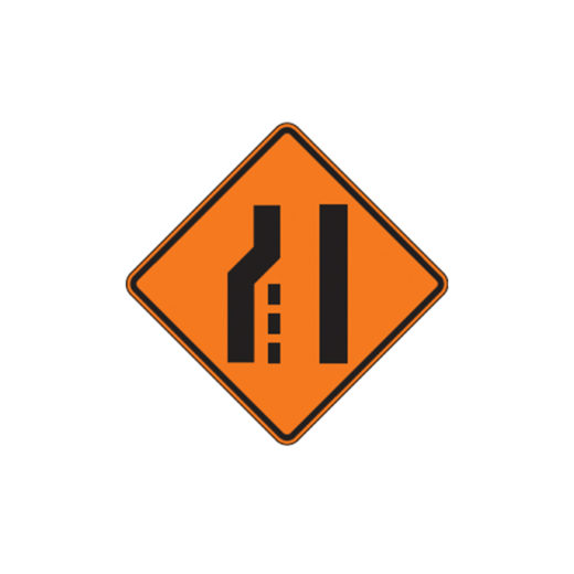 Right Lane Ends Symbol Sign W4-2 - Traffic Safety Supply Company