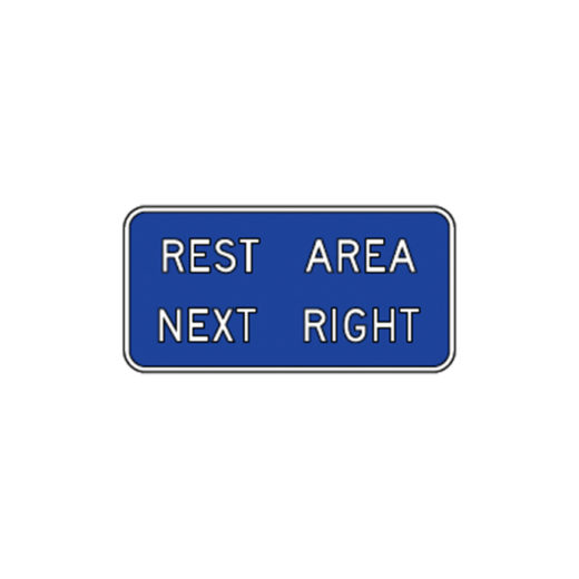 Rest Area Next Right Sign D5-1a - Traffic Safety Supply Company
