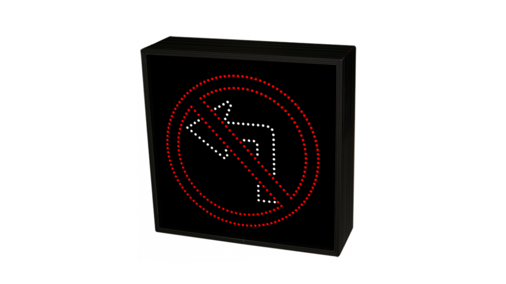 R3-2 No Right Turn LED Signal - Traffic Safety Supply Company