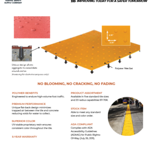 Polymer Wet-Set ADA Detectable Warning Tile - Traffic Safety Supply Company